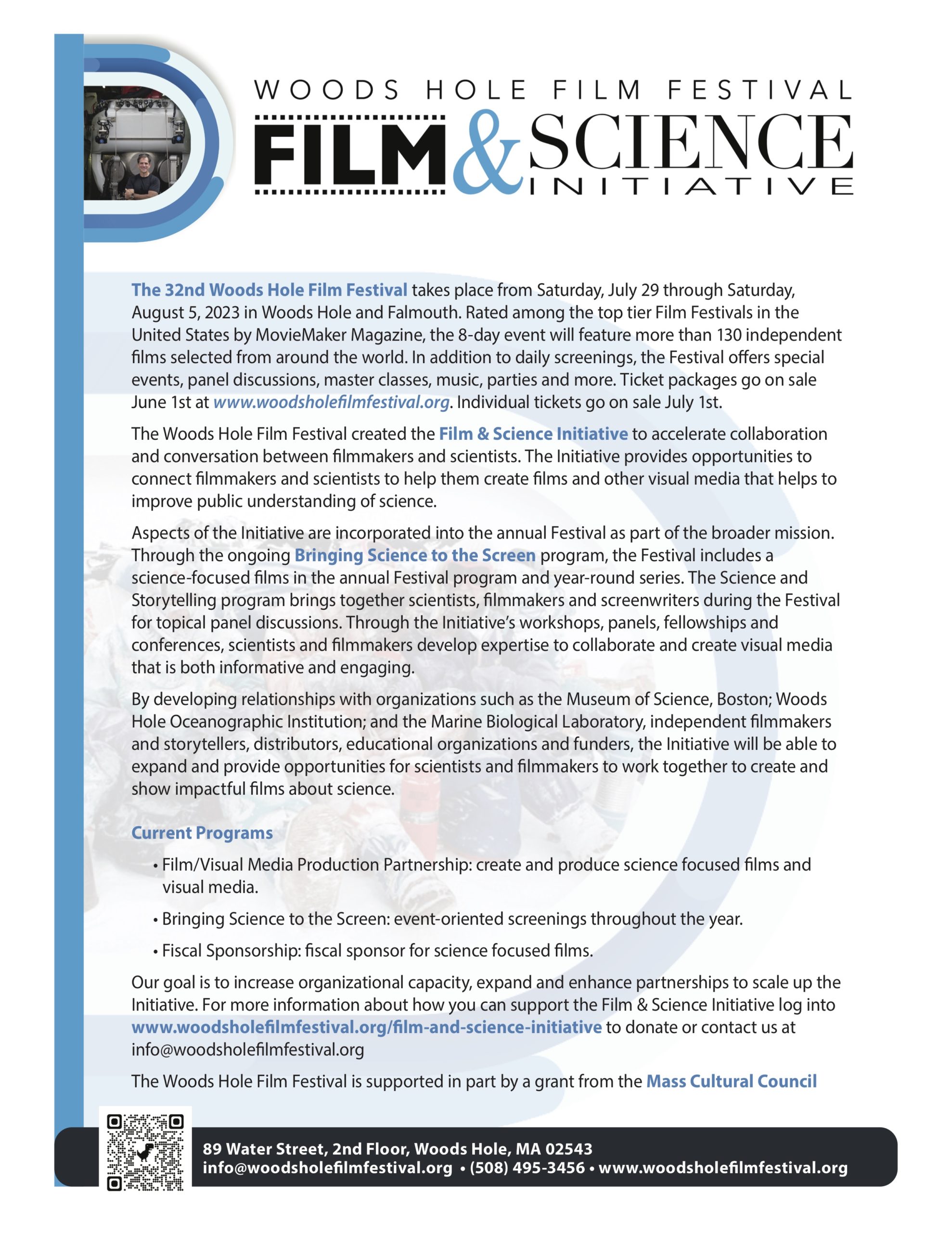 Downloadable One Sheet : FESTIVAL 2026: JULY 25 - AUGUST 1